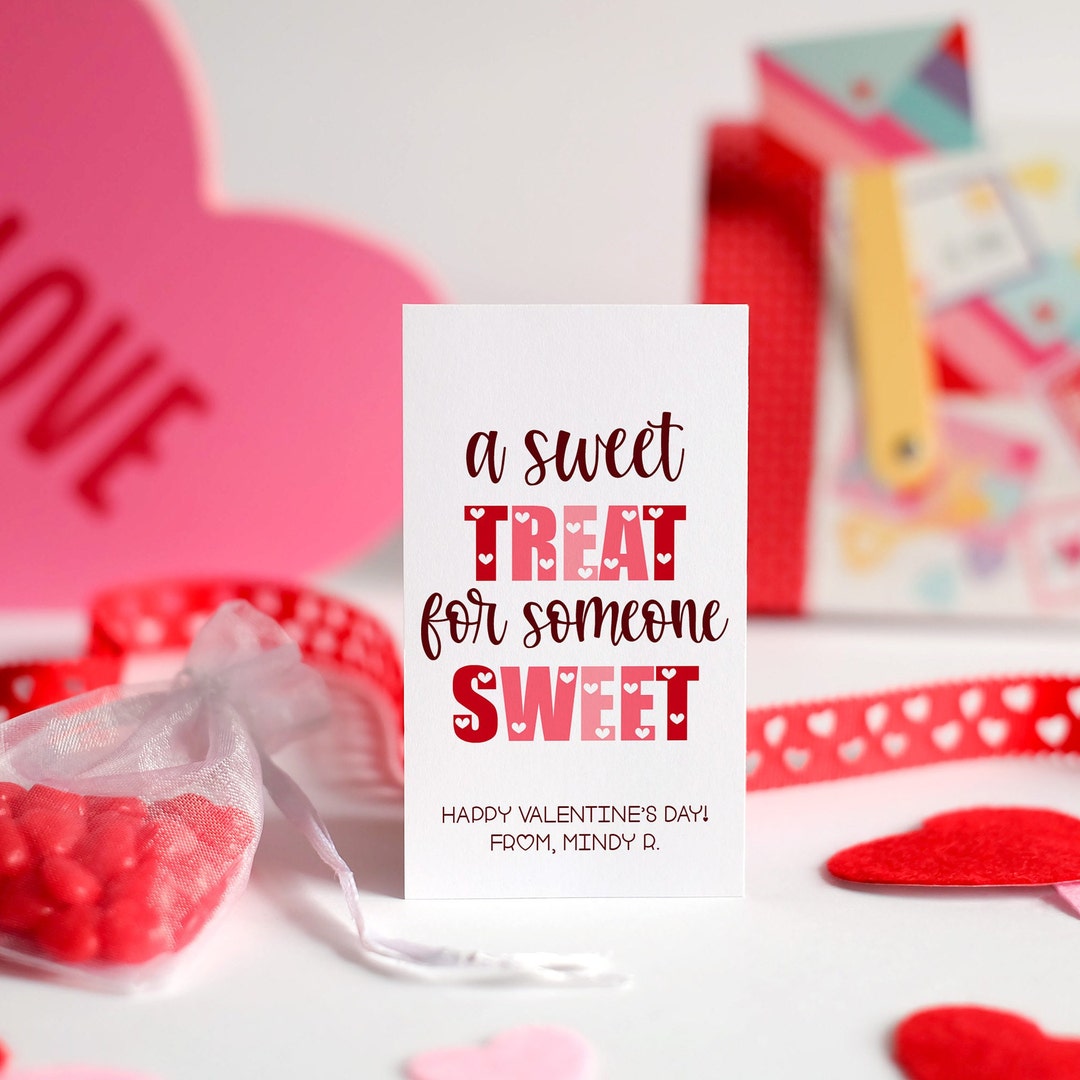 Editable Sweet Treat for Someone Sweet Valentines Day Tag for Kids ...