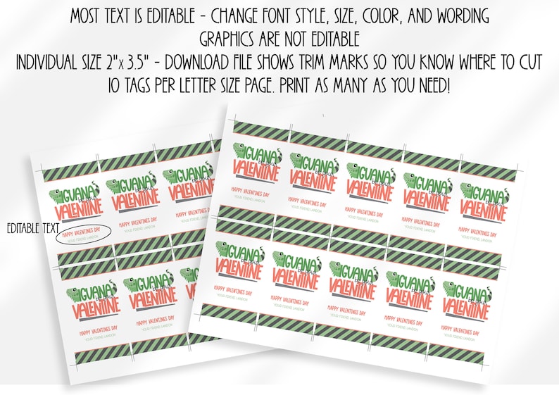 Editable so Stinking Cute Valentines Day Tag for Kids Classroom ...