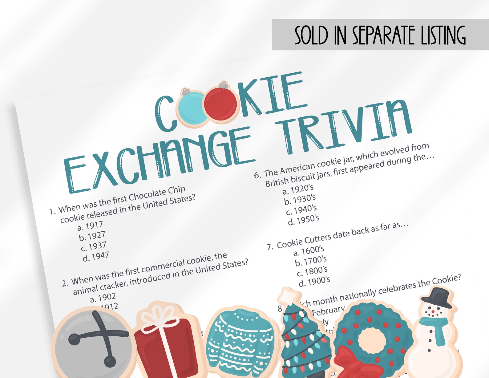 Editable Red and Blue Food Labels for Holiday Cookie Exchange | Cookie ...