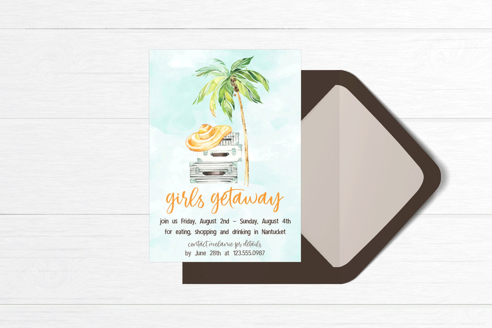 Editable Girls Weekend Invitation | Destination Bachelorette Party ...
