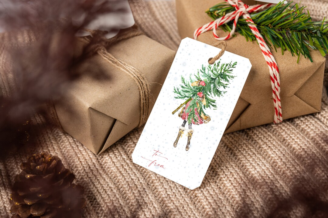 Christmas Tree Gift Tags Printable | Holiday Favor Tags | Girls Holiday ...
