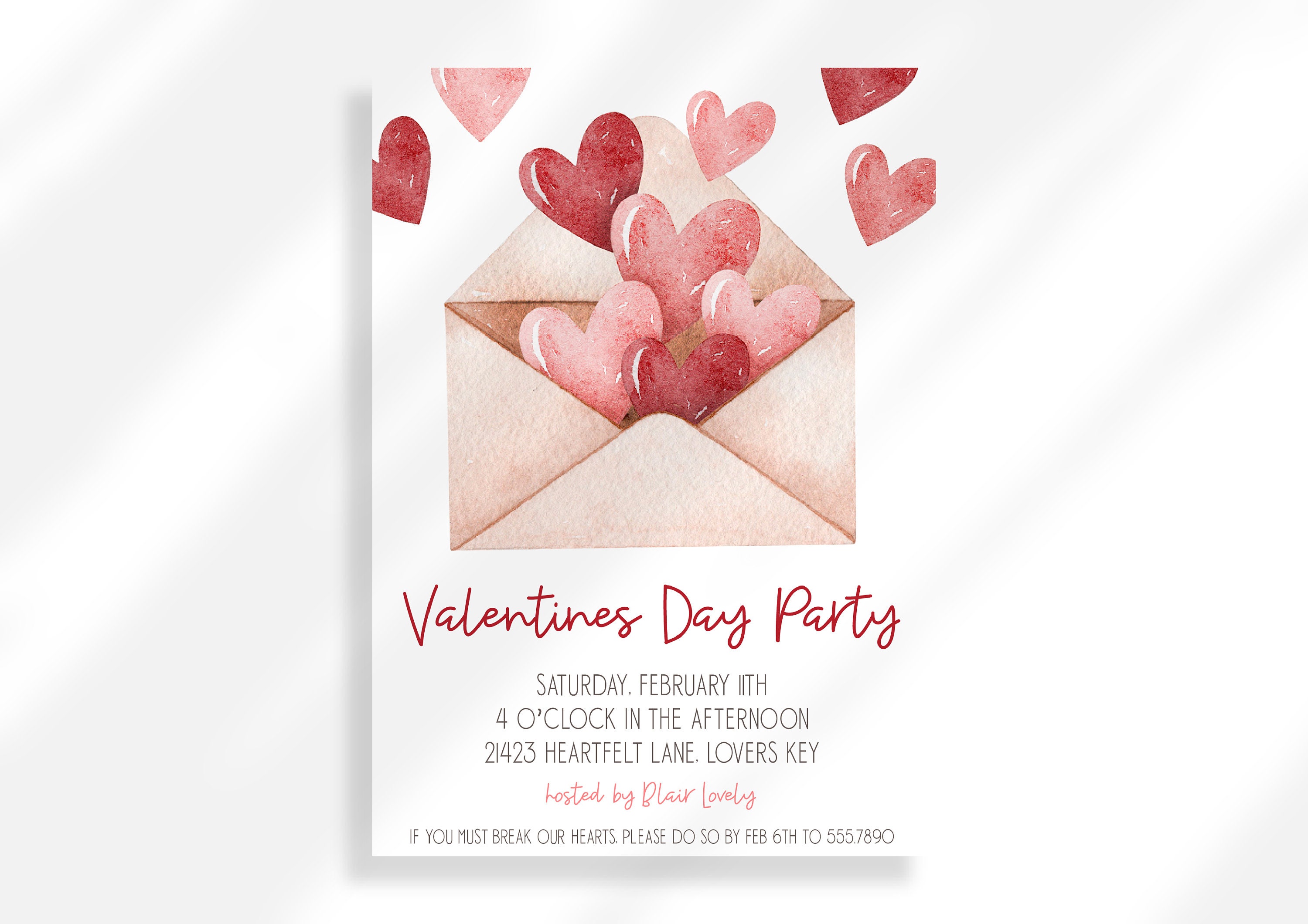 Editable Valentines Day Invitation for Instant Digital Download ...