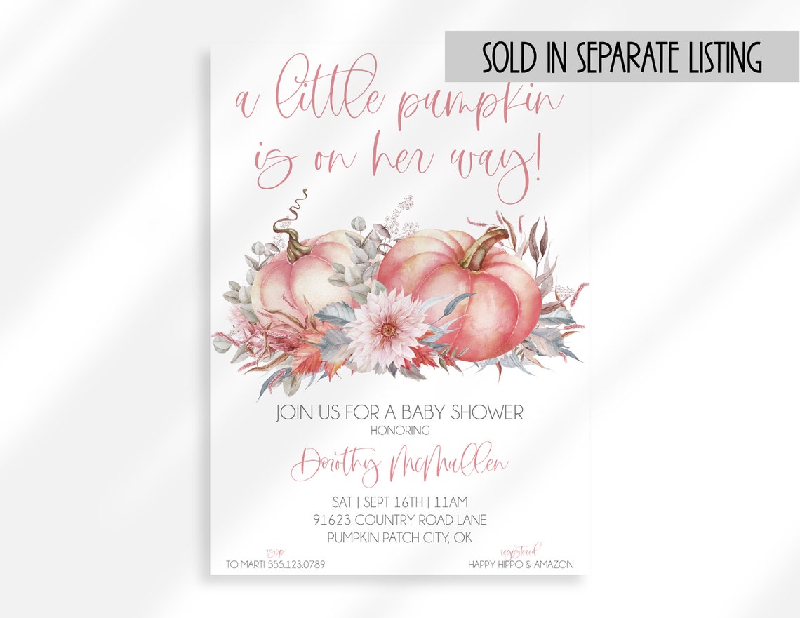 Editable Pink Fall Pumpkin Diaper Raffle Tickets Printable Baby Shower ...