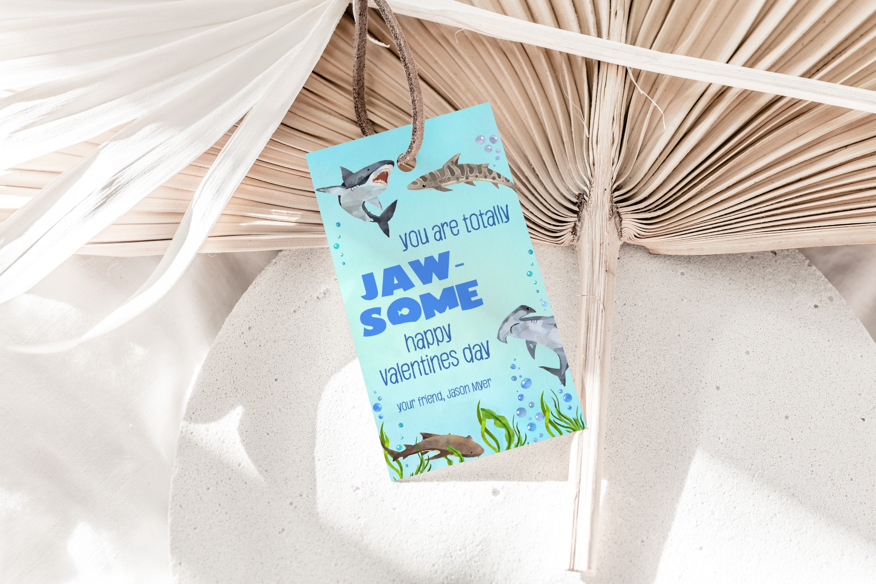 Shark Valentines Exchange for School Editable, Jawsome Valentines Day ...