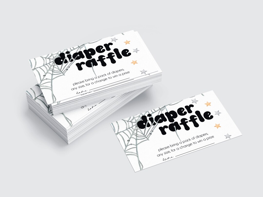 Editable Halloween Diaper Raffle Tickets | Baby Shower Game Bring A ...