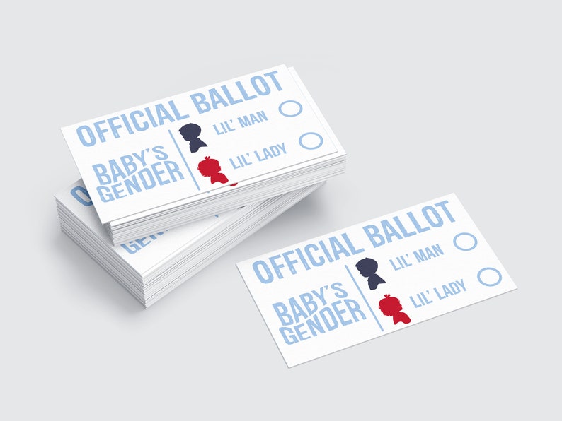 Voting Gender Reveal Printable Instant Download | Voting Ballot Sticker ...