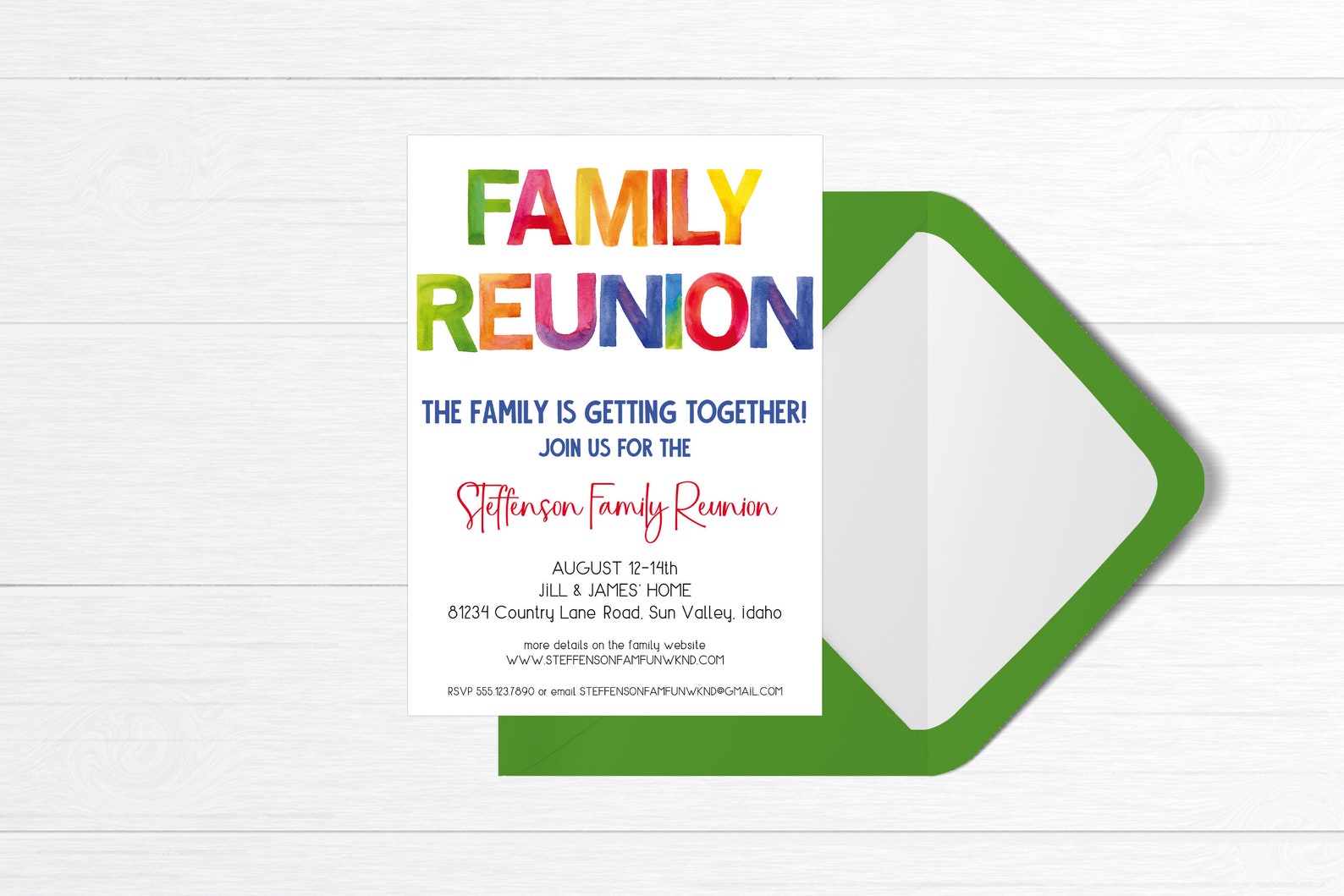 Editable Family Reunion Invitation Template | Summer Family Reunion ...