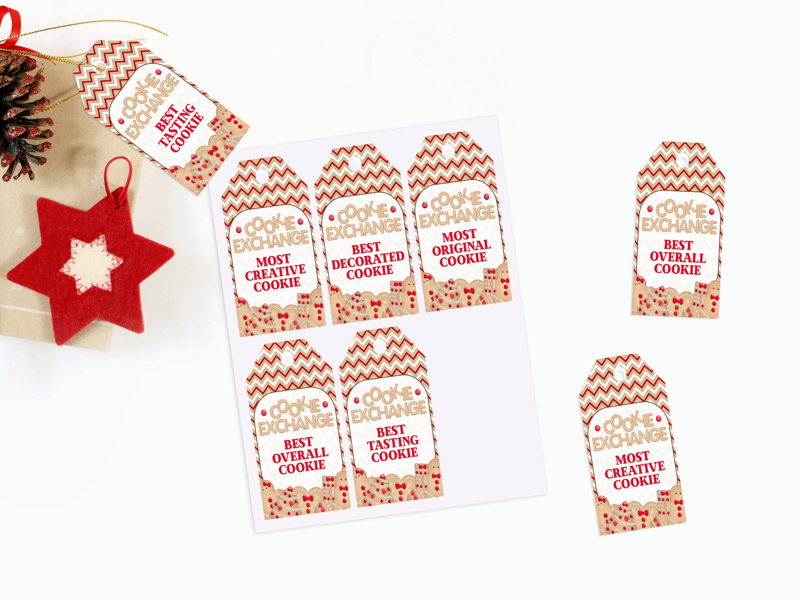 Editable Gingerbread Cookie Swap Awards | Cookie Award Certificates ...