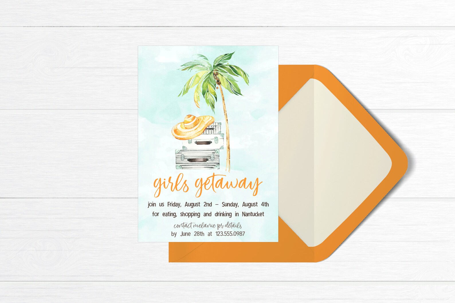 Editable Girls Weekend Invitation | Destination Bachelorette Party ...