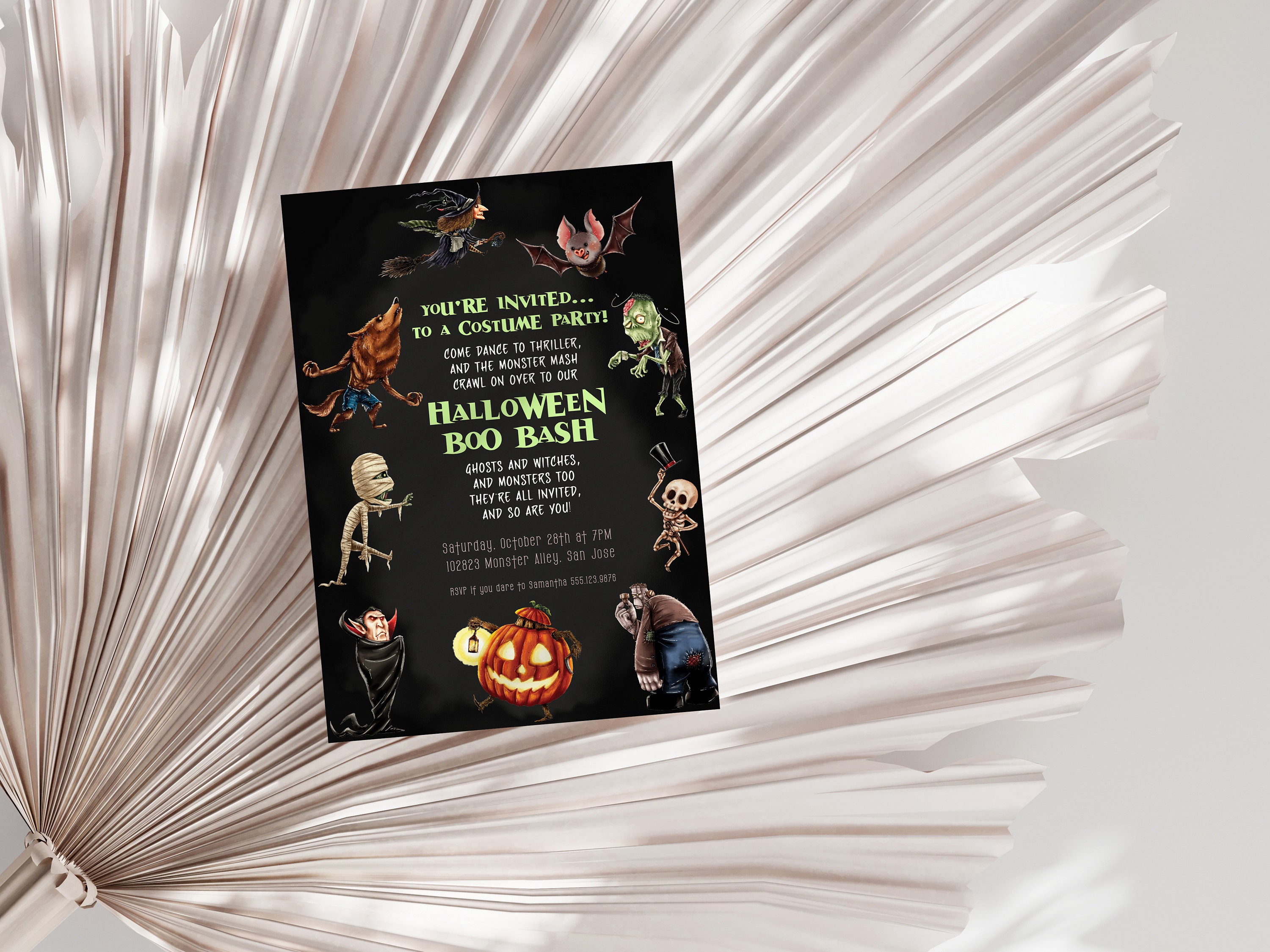 Editable Halloween Party Invitation Instant Download - Etsy