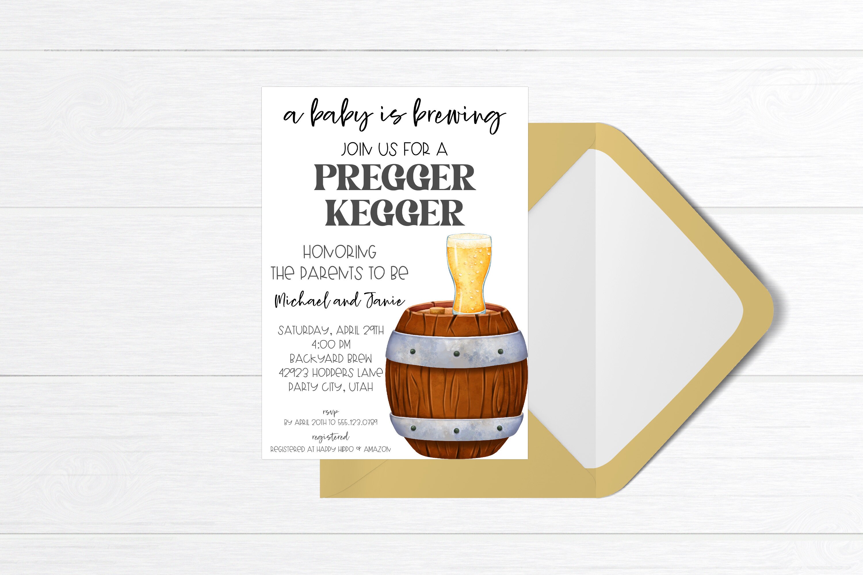 Editable A Baby is Brewing Invite Instant Digital Download | Beer ...