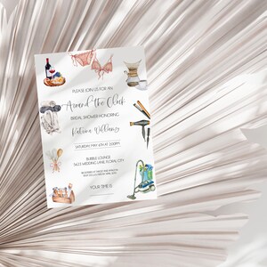 Editable Around the Clock Shower Invitation | Home Wedding Shower ...