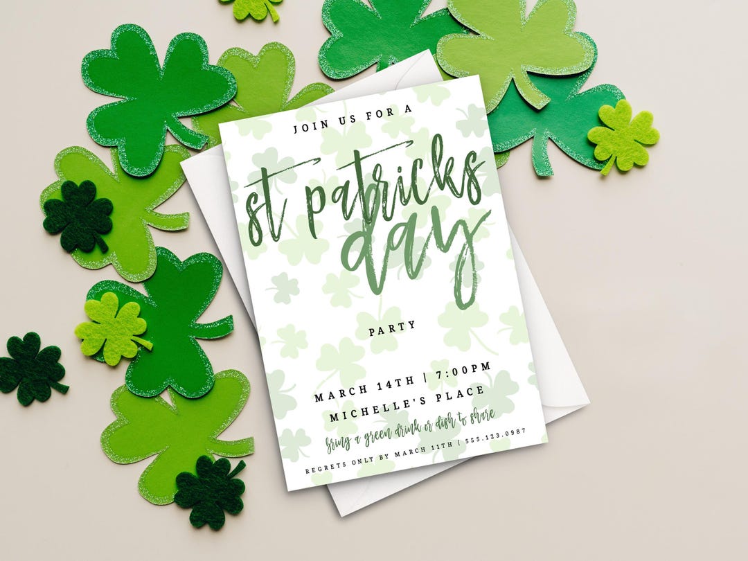 Editable St Patricks Day Invitation for Instant Digital Download ...
