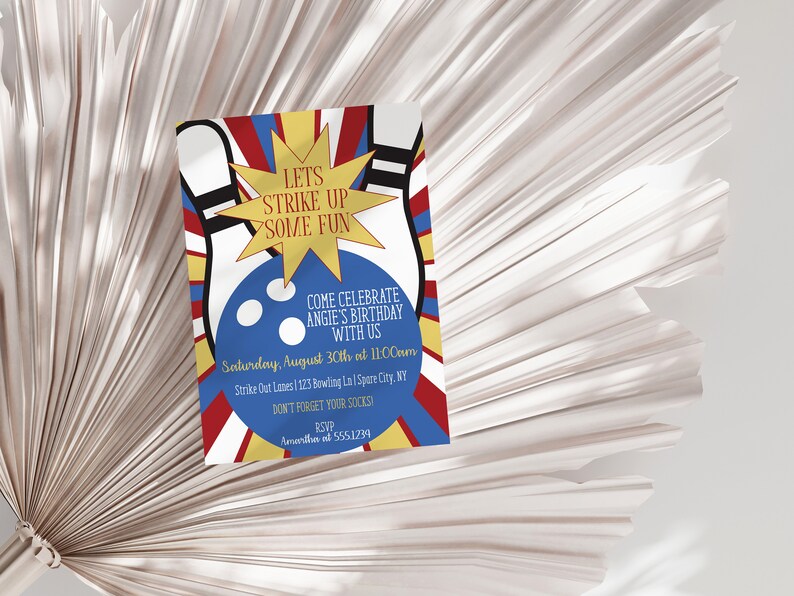 Editable Lets Strike up Some Fun Birthday Invitation Instant Download ...