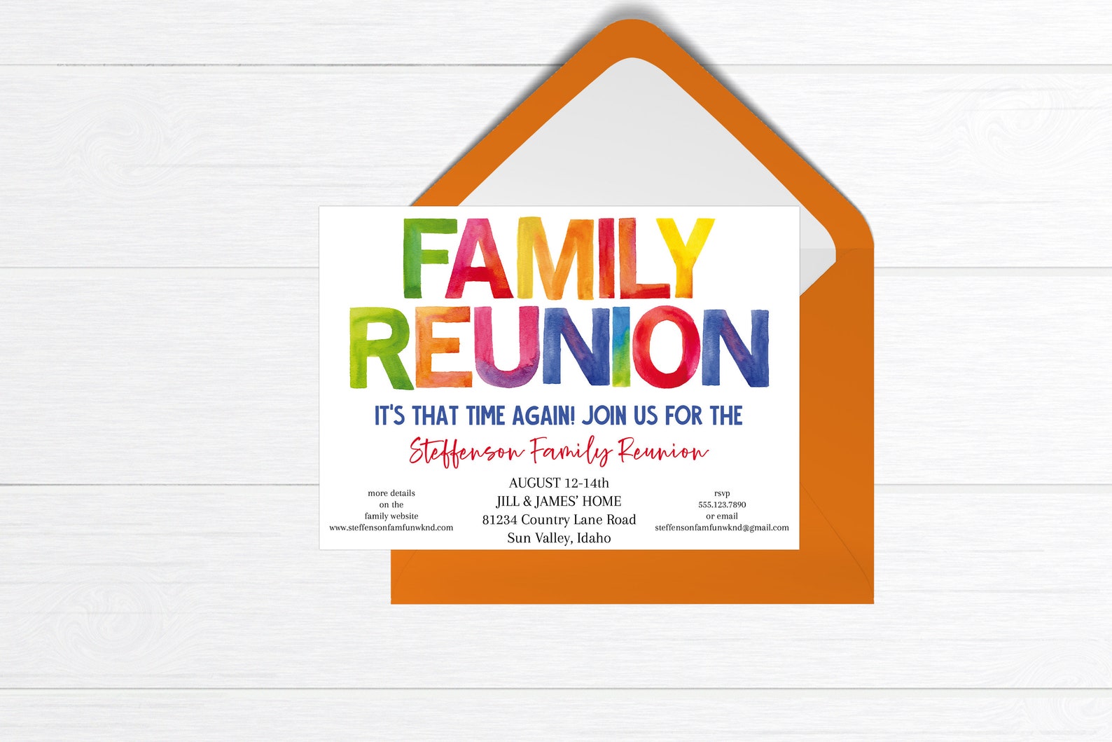Editable Family Reunion Invitation Template | Summer Family Reunion ...