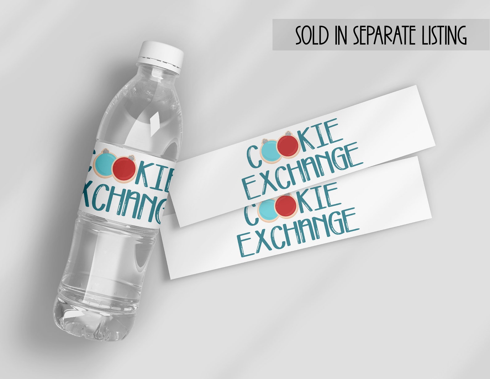Editable Red and Blue Food Labels for Holiday Cookie Exchange | Cookie ...