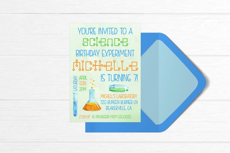 Editable Scientist Birthday Invitation for Instant Digital Download ...