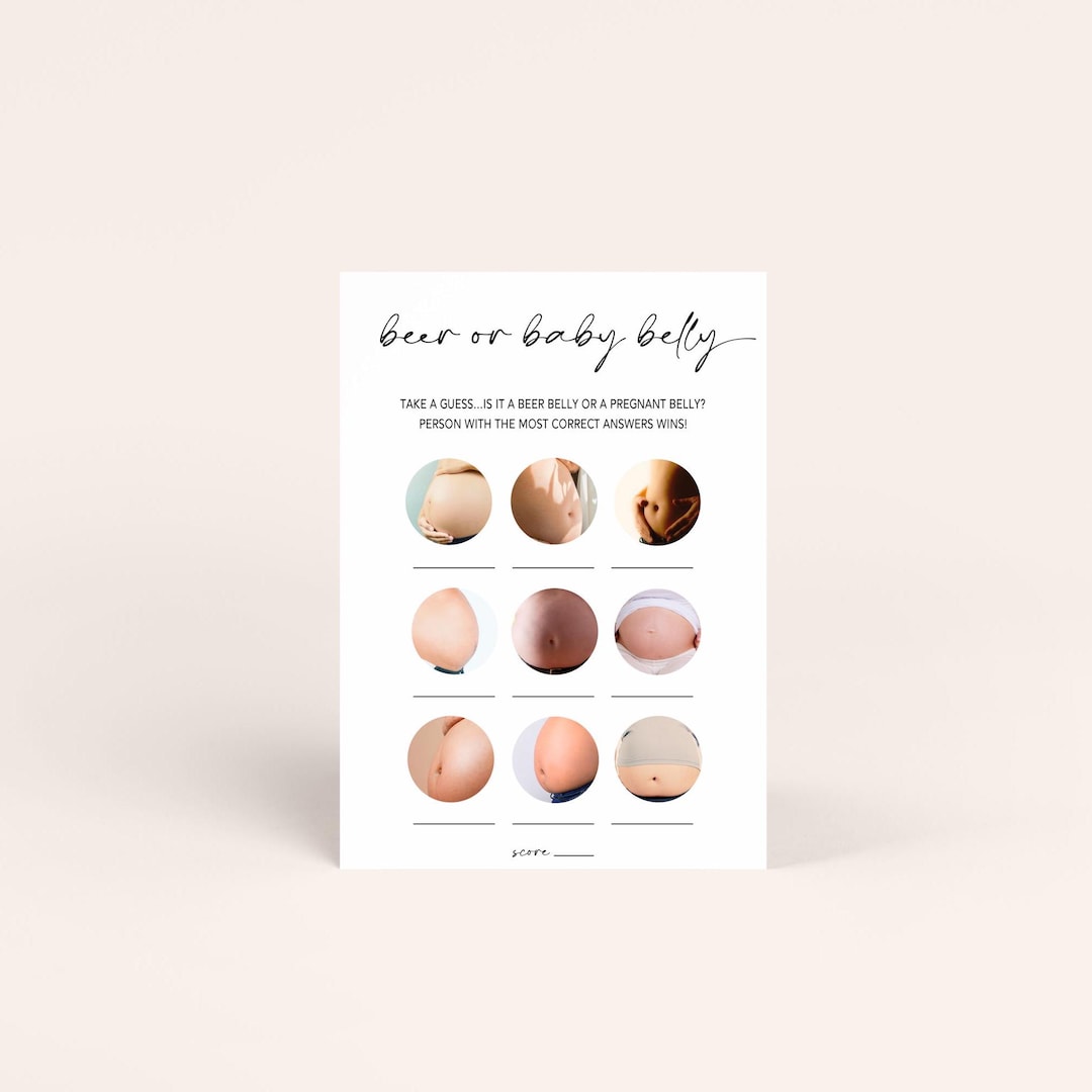Beer or Baby Game Instant Download Baby Shower Party Games Minimalist ...
