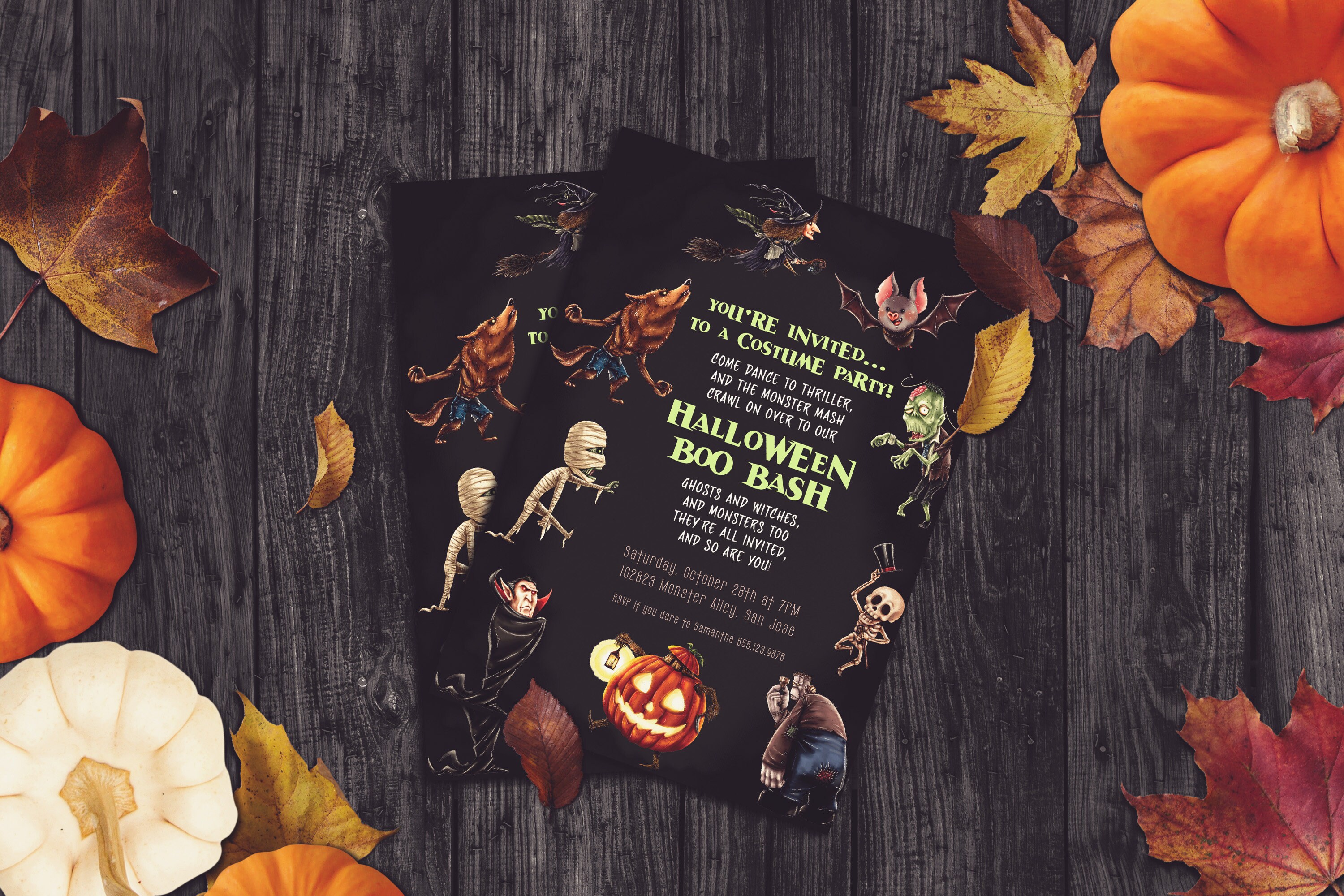 Editable Halloween Party Invitation Instant Download - Etsy