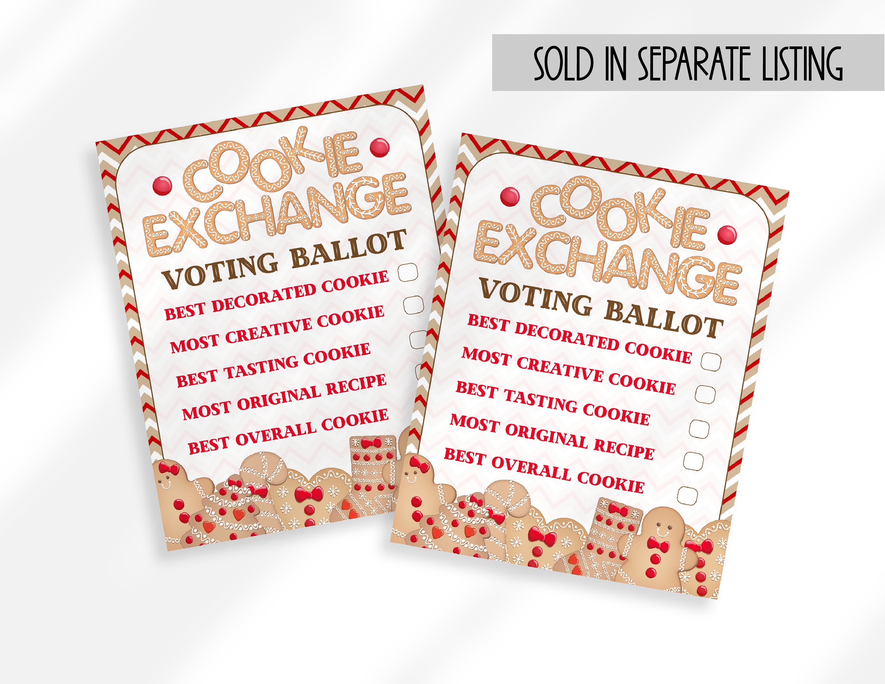 Editable Gingerbread Cookie Swap Awards Cookie Award Certificates ...