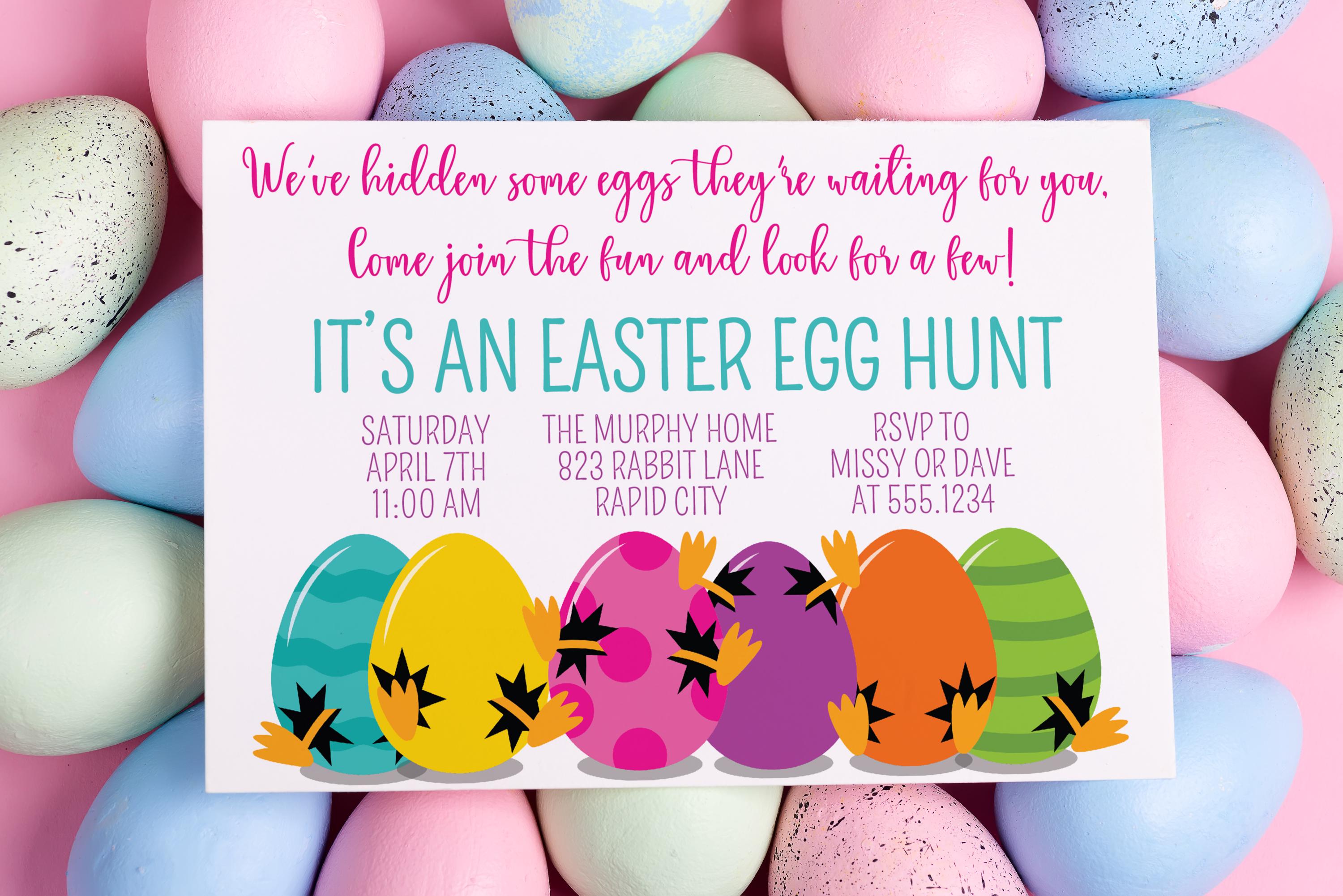 Editable Easter Egg Hunt Invitation | Easter Egg Printable Invitation ...