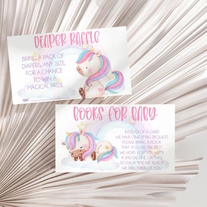 Editable Unicorn Baby Shower Printables | Unicorn Rainbow Books for ...