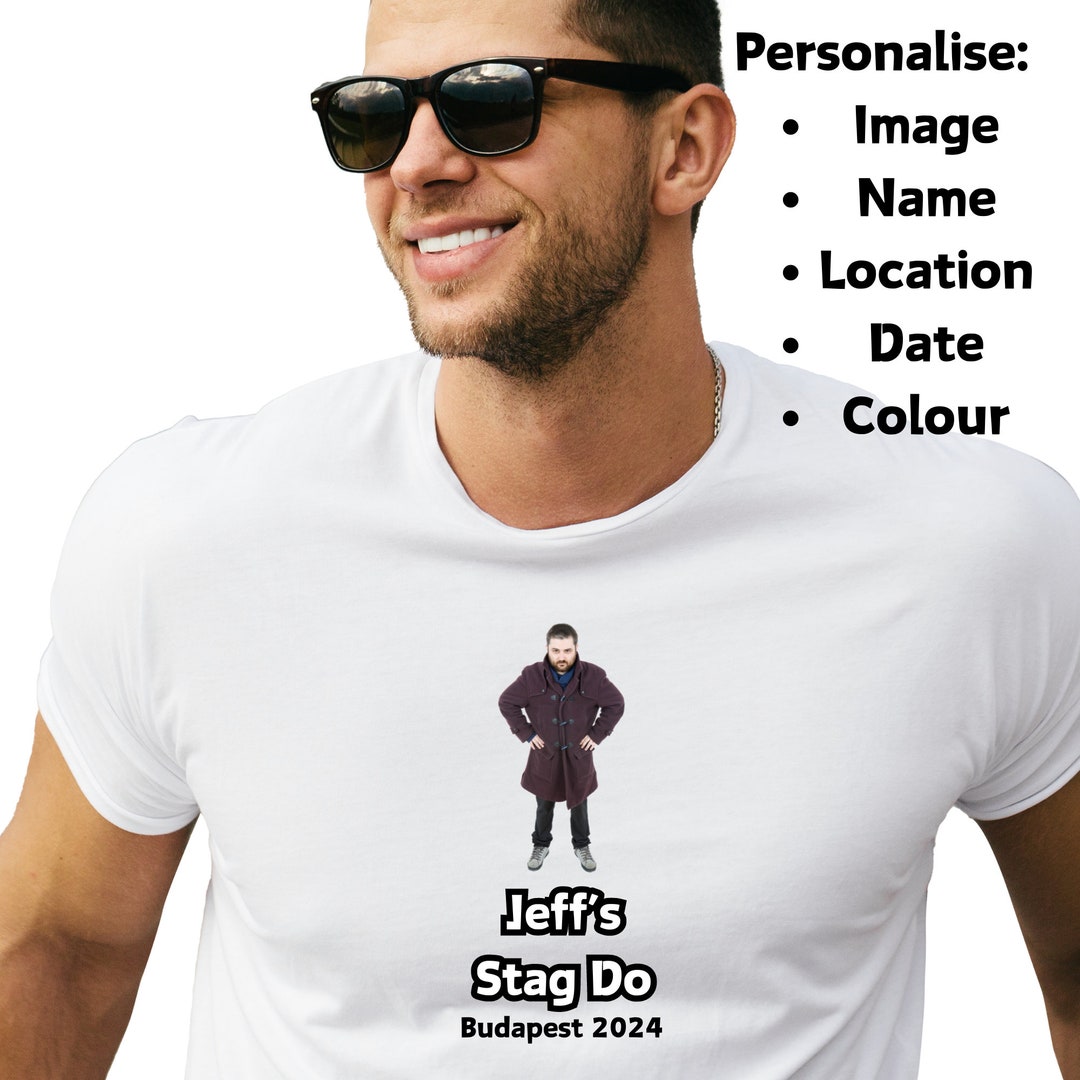 Personalised Custom Photo T Shirt, Personalised Stag T Shirt, Stag Do ...