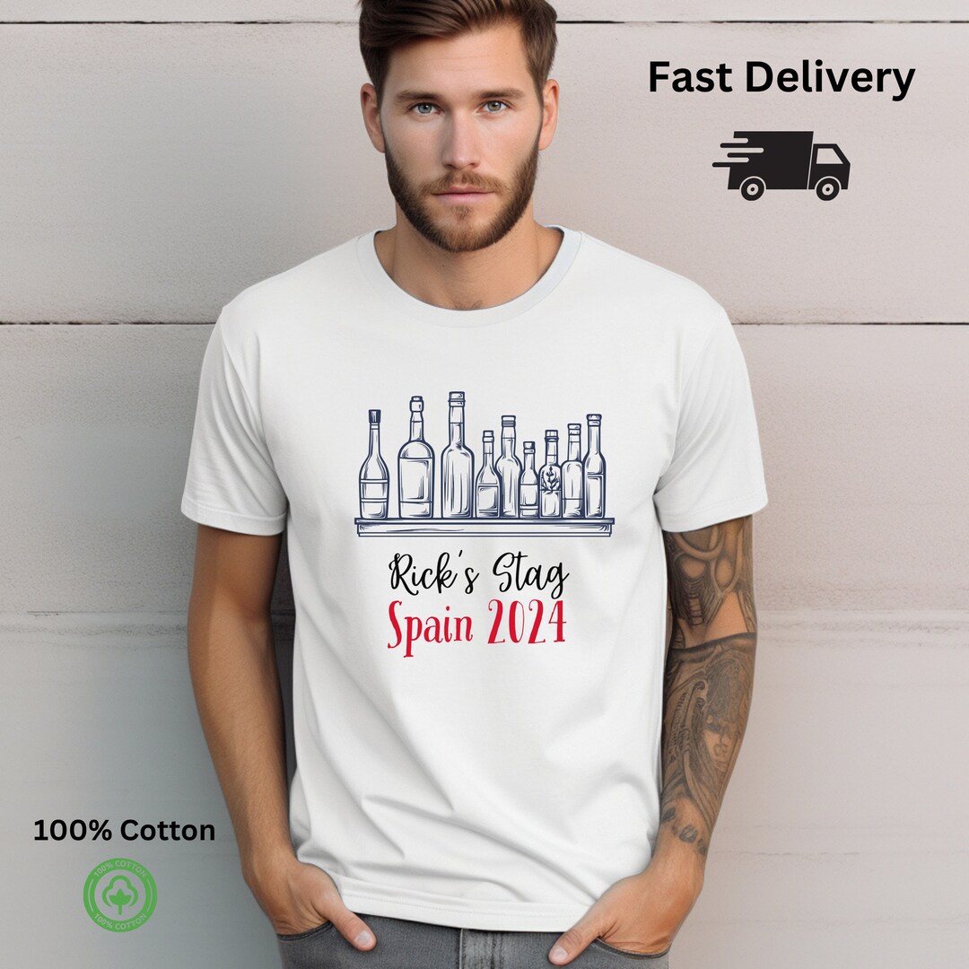 Personalised Stag Party T Shirts, Clear Bottle Stag T-shirts, Classic ...