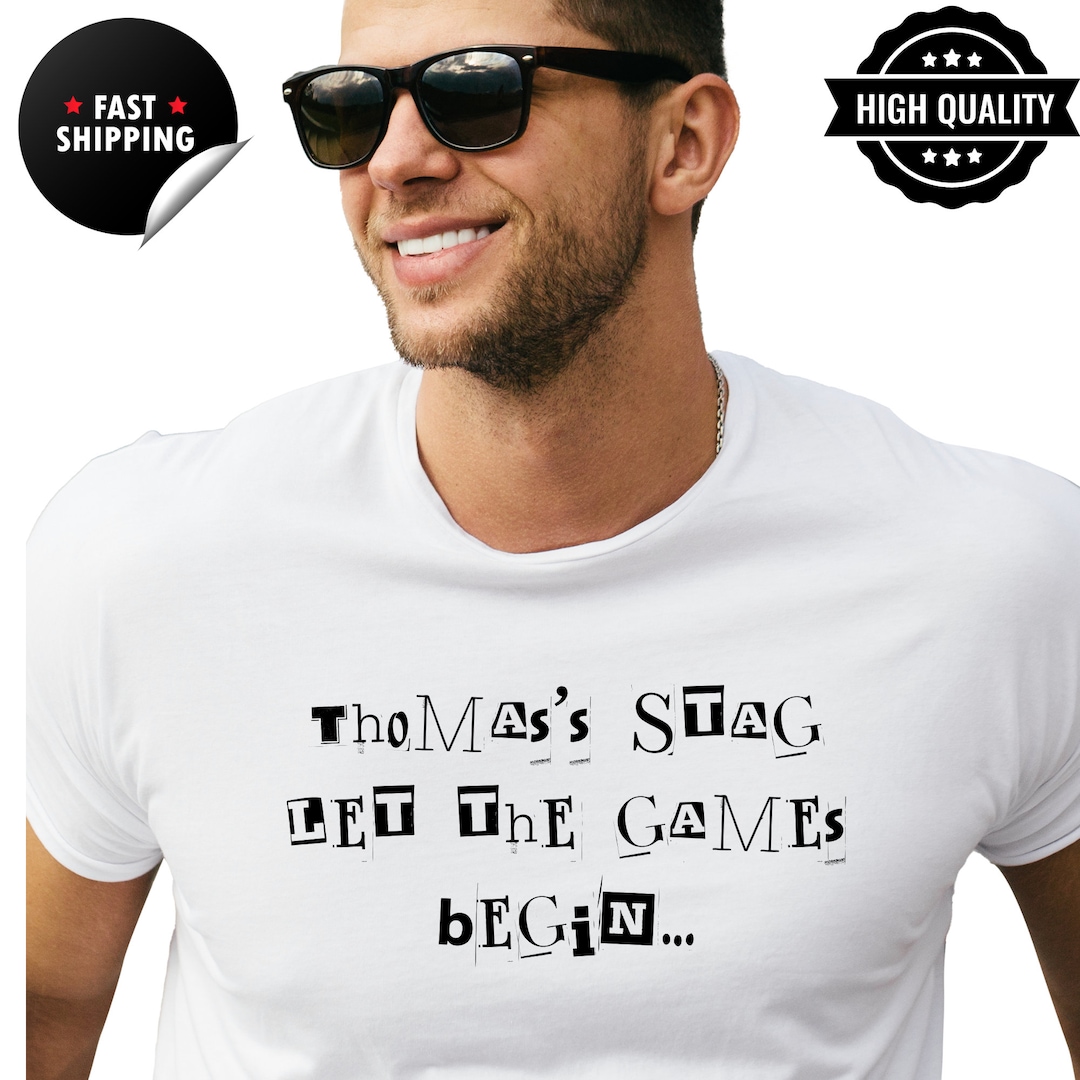 Personalised Stag Do T Shirt for Men, Custom Printed Stag Game Tee ...