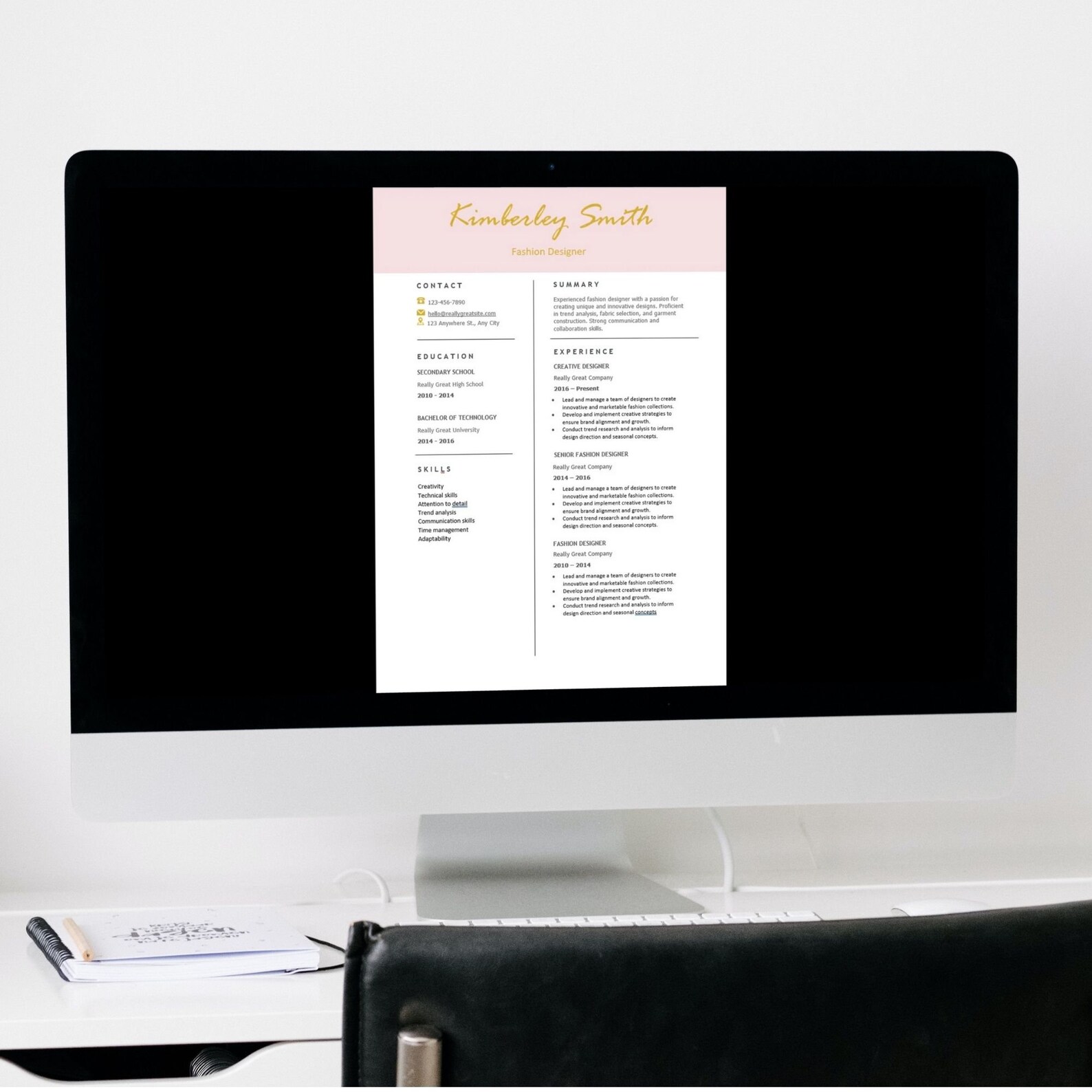 ATS Resume Template, Professional Resume Template for Word & Pages ...