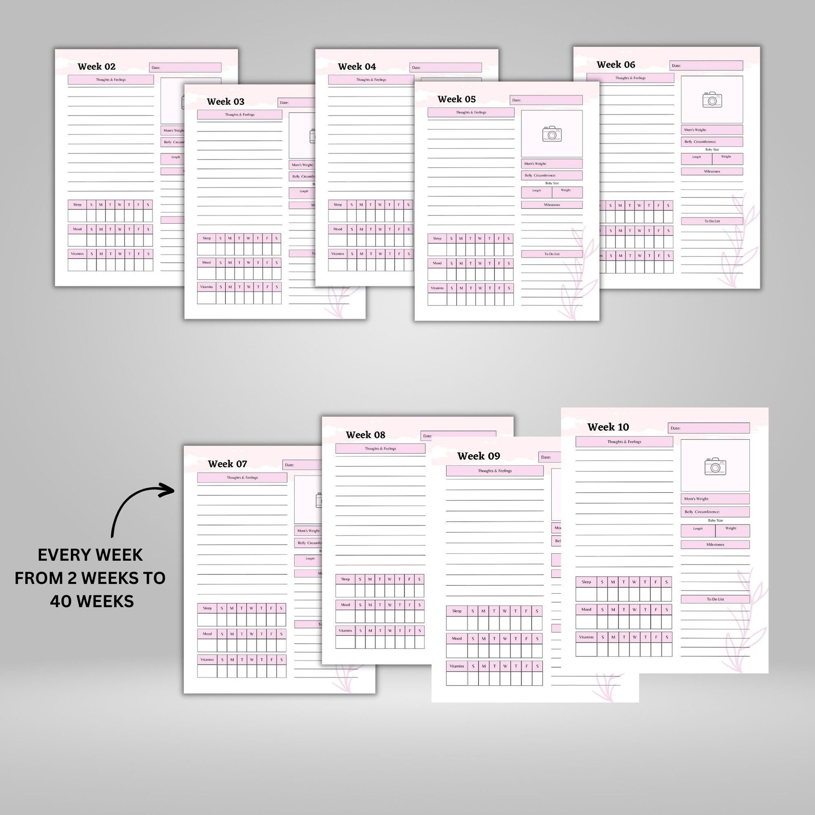 Boho Printable Pregnancy Planner Pregnancy Journal, Printable Birth ...