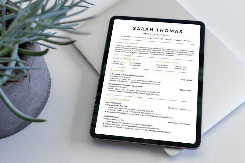 CV TEMPLATE Resume Word. Professional Resume Template. Minimalist ...