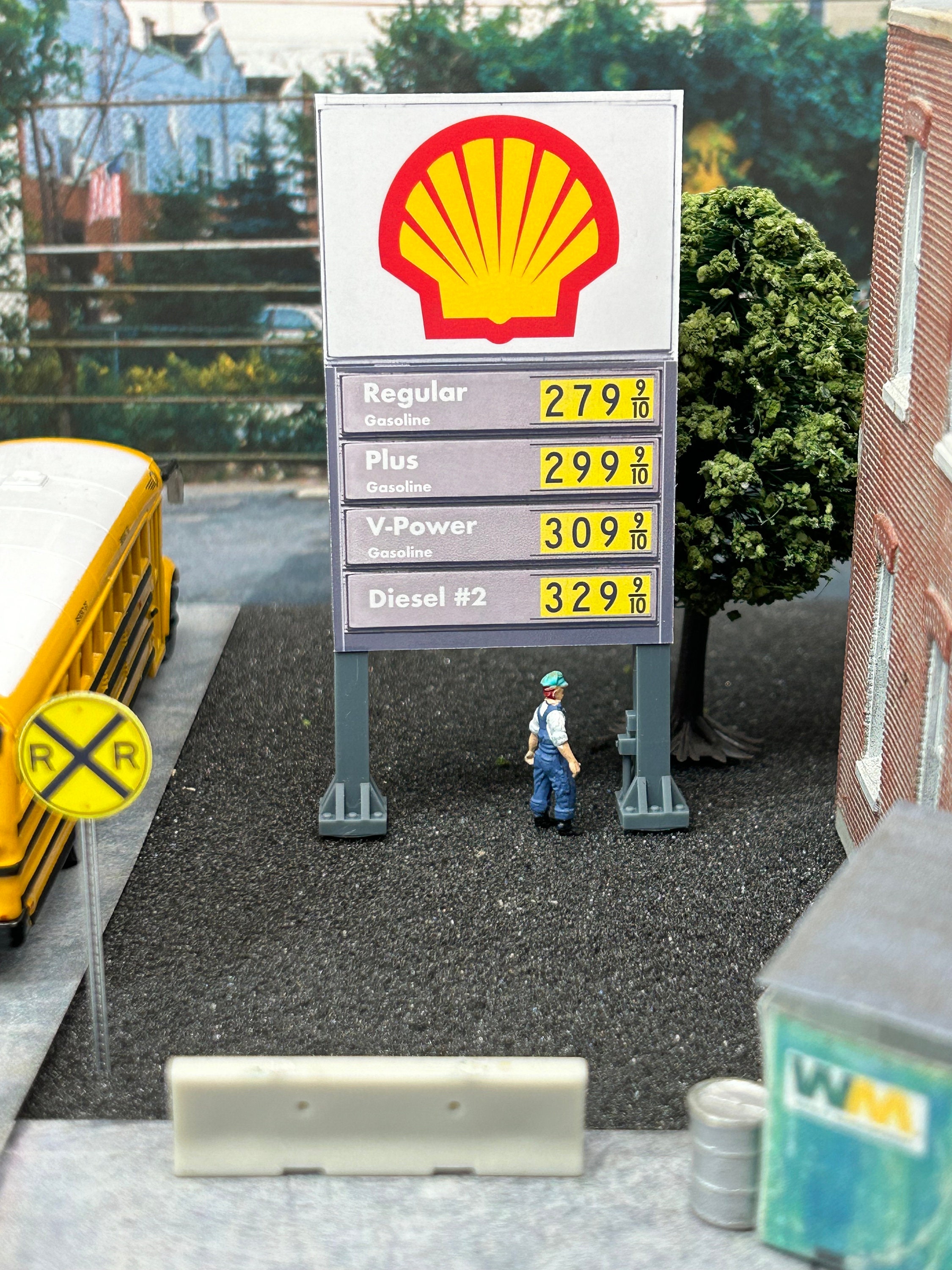 HO-1112-001-01 / 1:87 Scale Street Sign - Gas Station Gas Price - Etsy