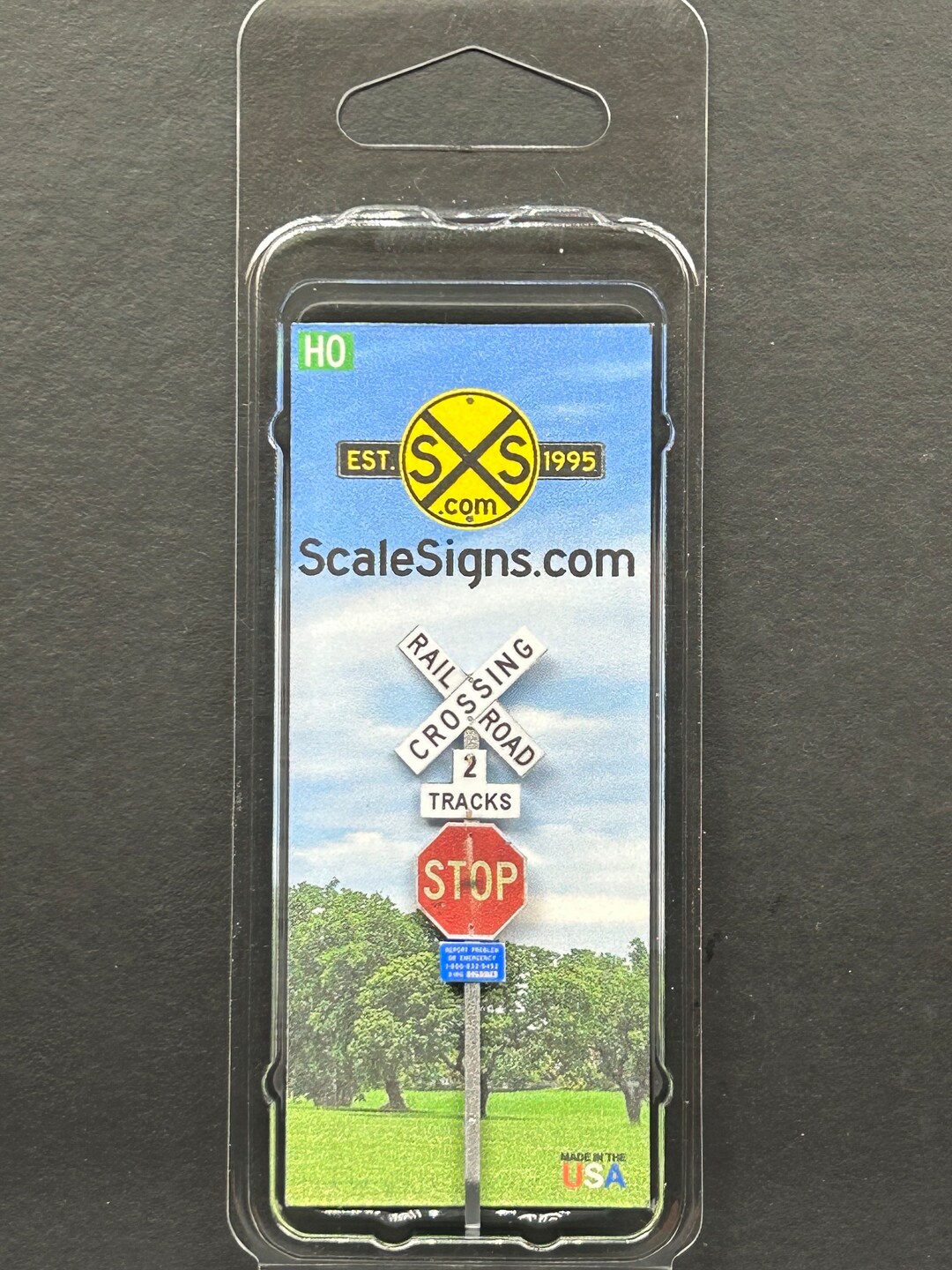 Ho-2000-v409-v2-c / 1:87 HO Scale Street Sign Railroad Crossbuck + 2 ...