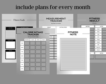 Ultimate Fitness Planner Printable PDF 52 Week Wellness Tracker Daily ...