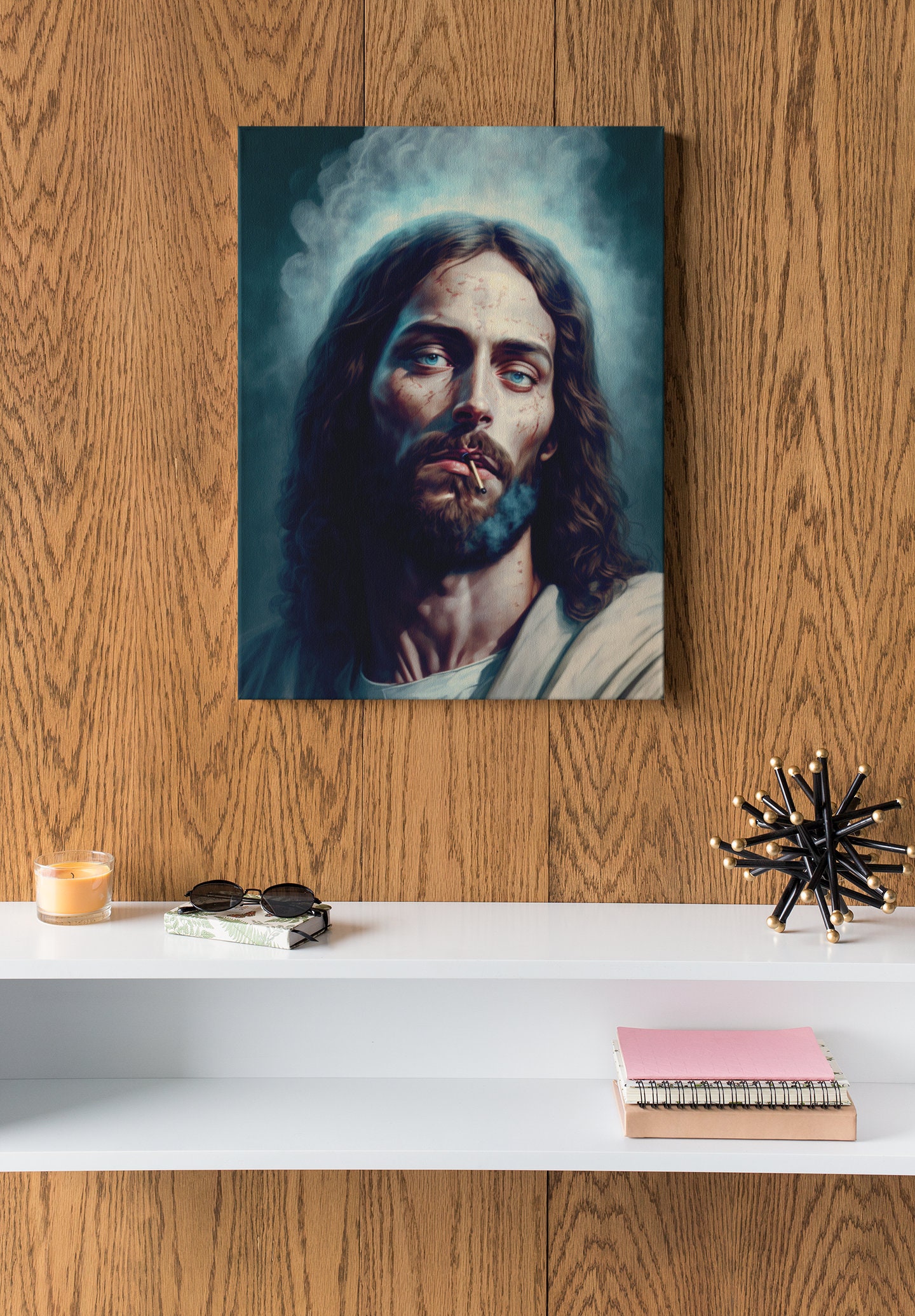 Jesus Smoking a Blunt Poster - Etsy
