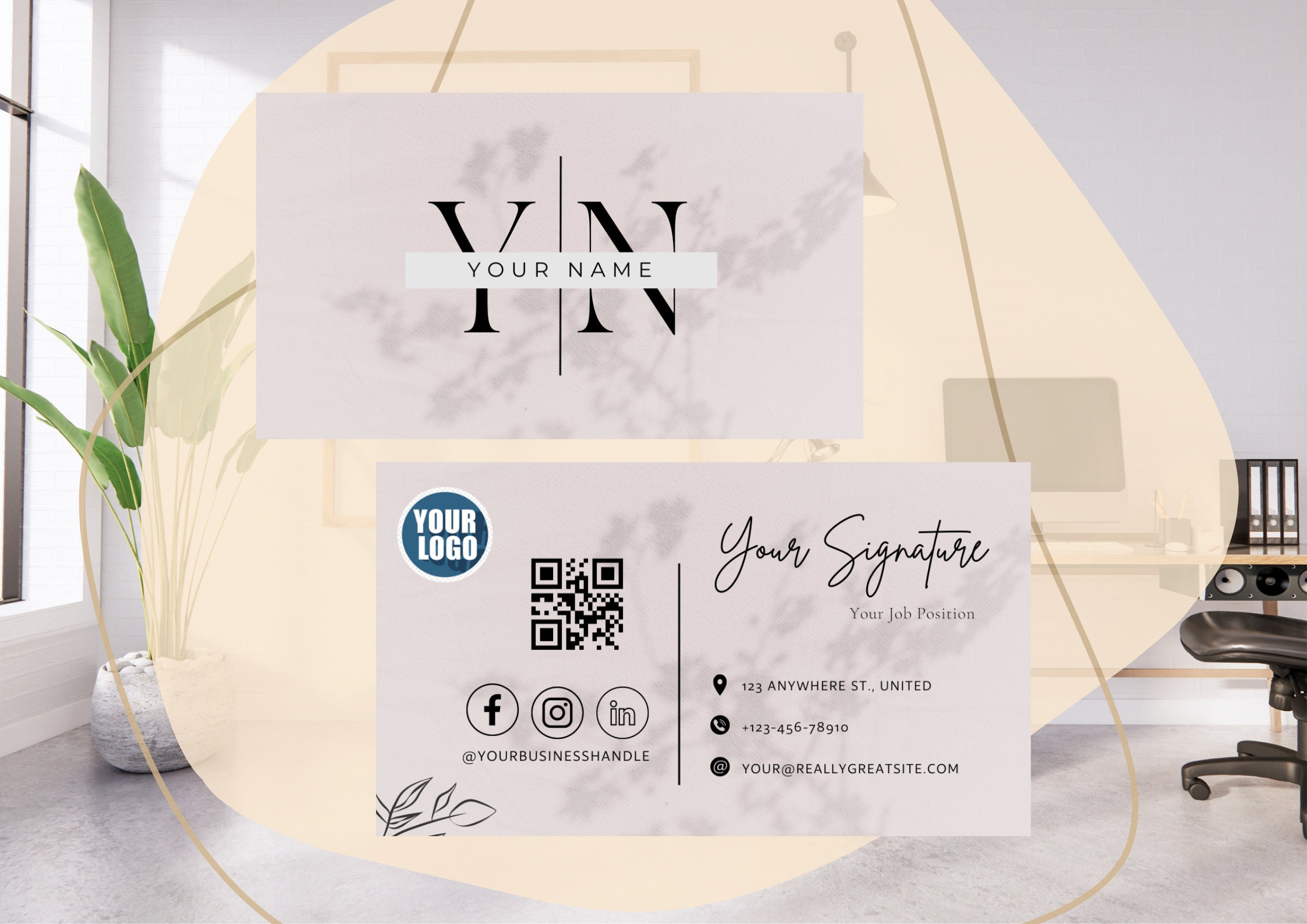 Editable Business Personal Card Digital/physical - Etsy