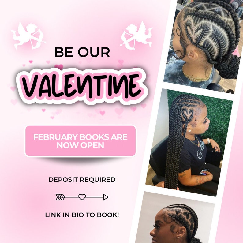 Valentines Day Books Are Open Flyer | Hair Flyer | Canva Templates Sale ...