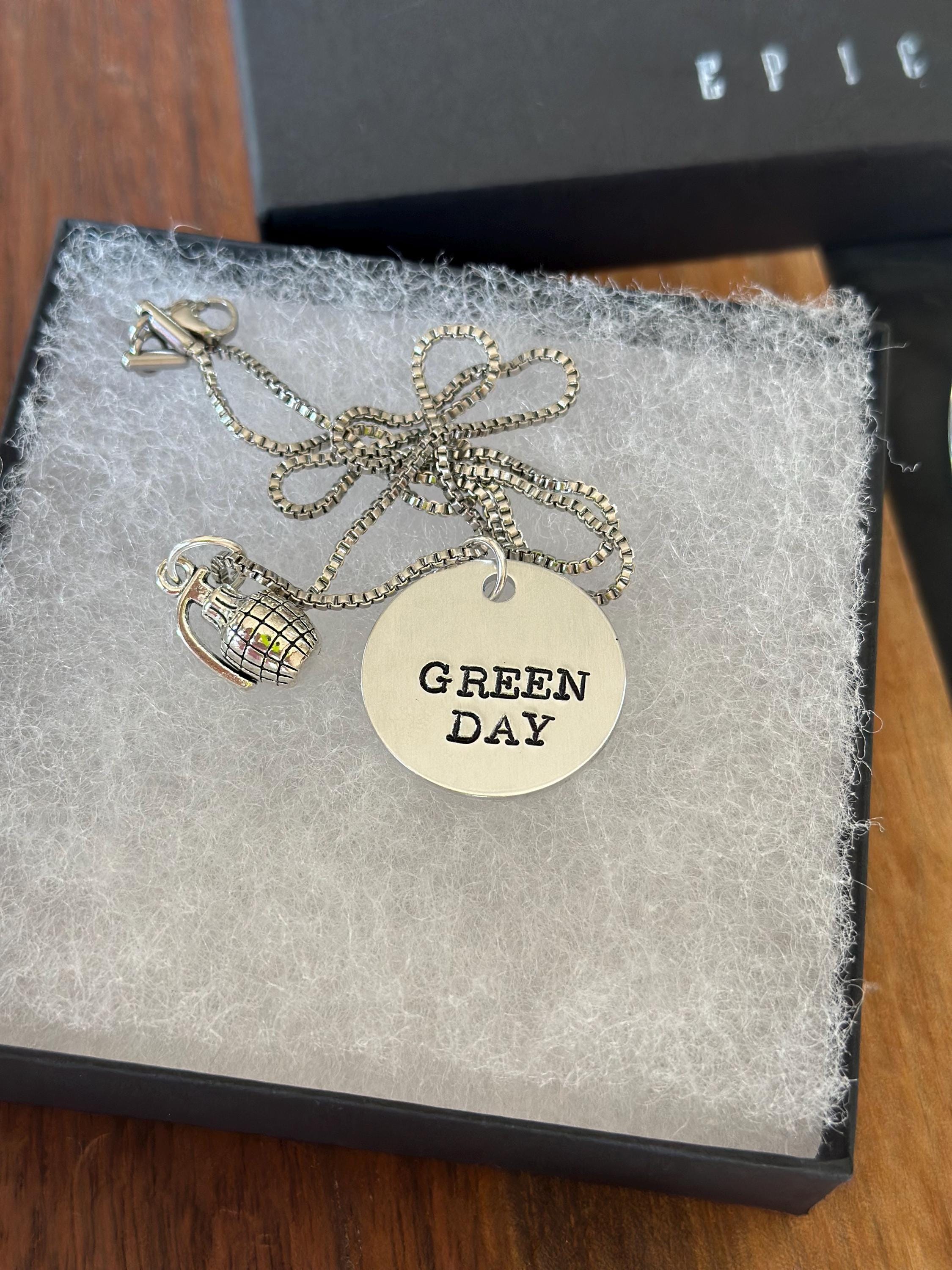Green Day Hand Stamped Accessories Including Pendant , Necklace ...