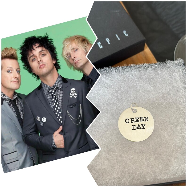 Green Day Hand Stamped Accessories Including Pendant , Necklace ...