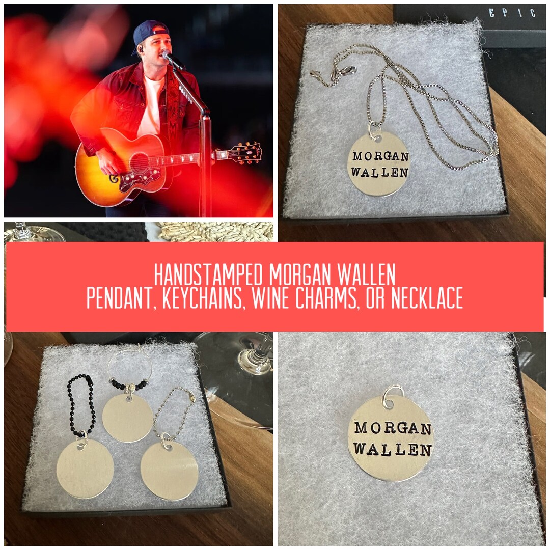 Handstamped Metal MORGAN WALLEN Necklace and Accessories Silver Tone ...