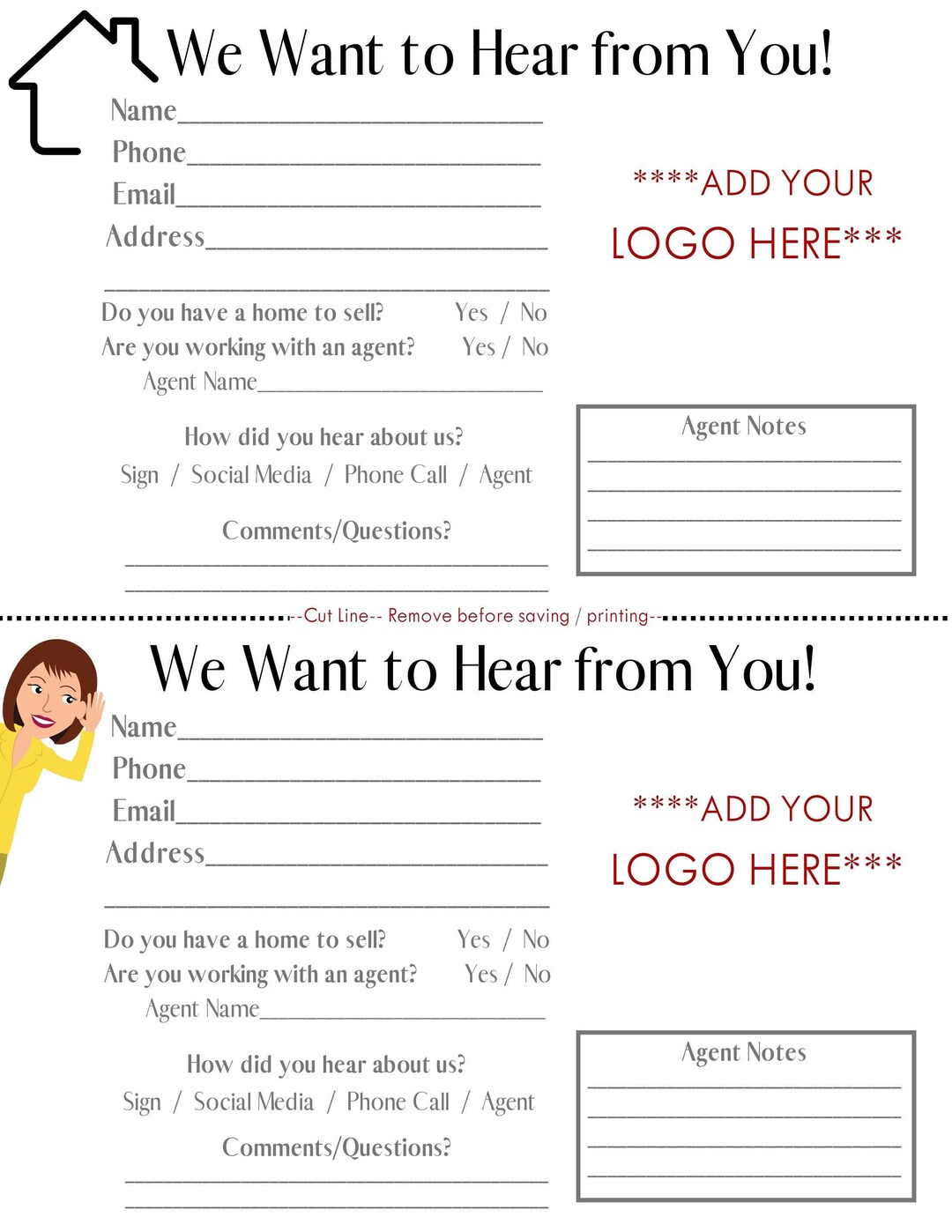 Realtor Open House Sign in Sheets Real Estate Sign-in Sheet - Etsy