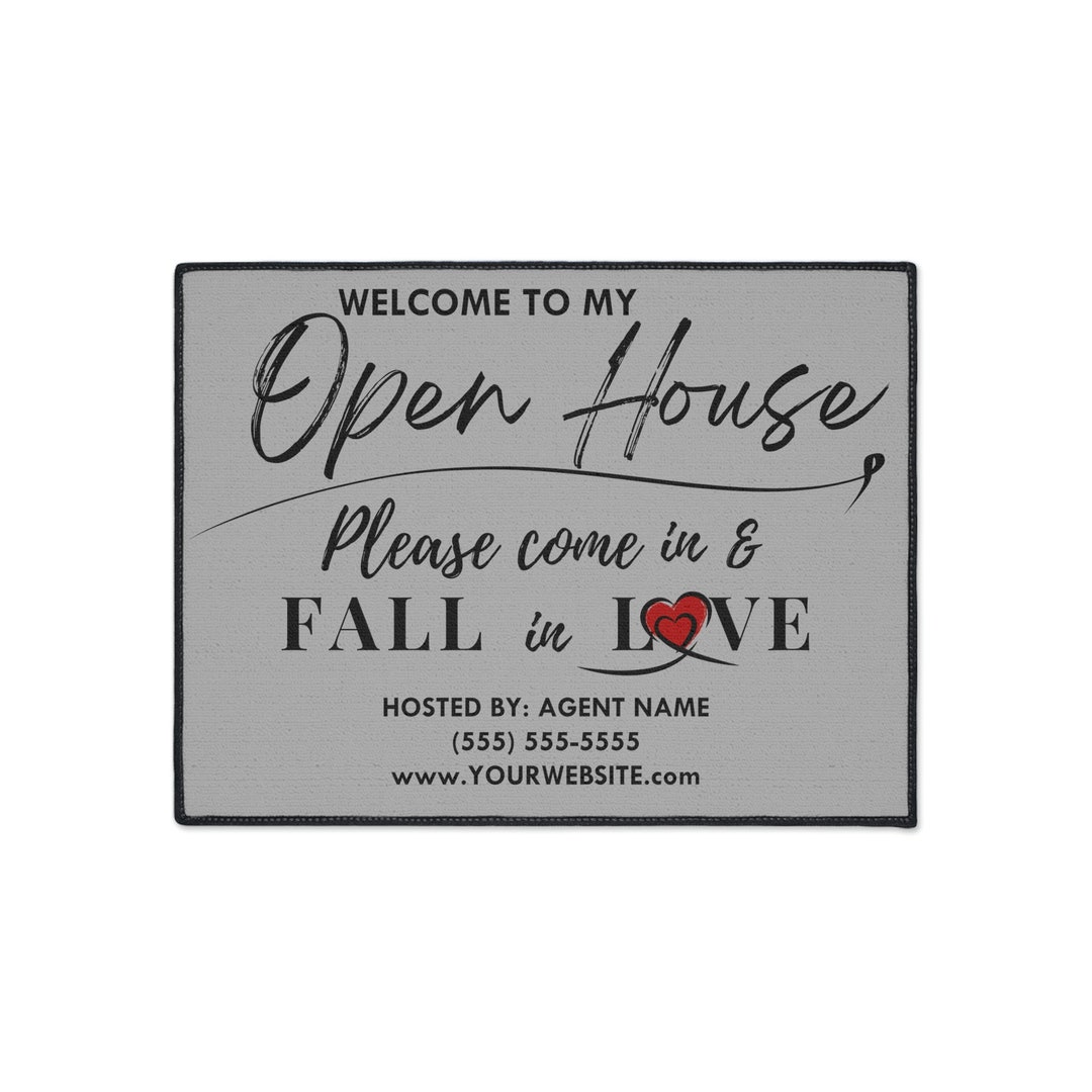 Welcome to My Open House heavy Duty Floor Mat - Etsy