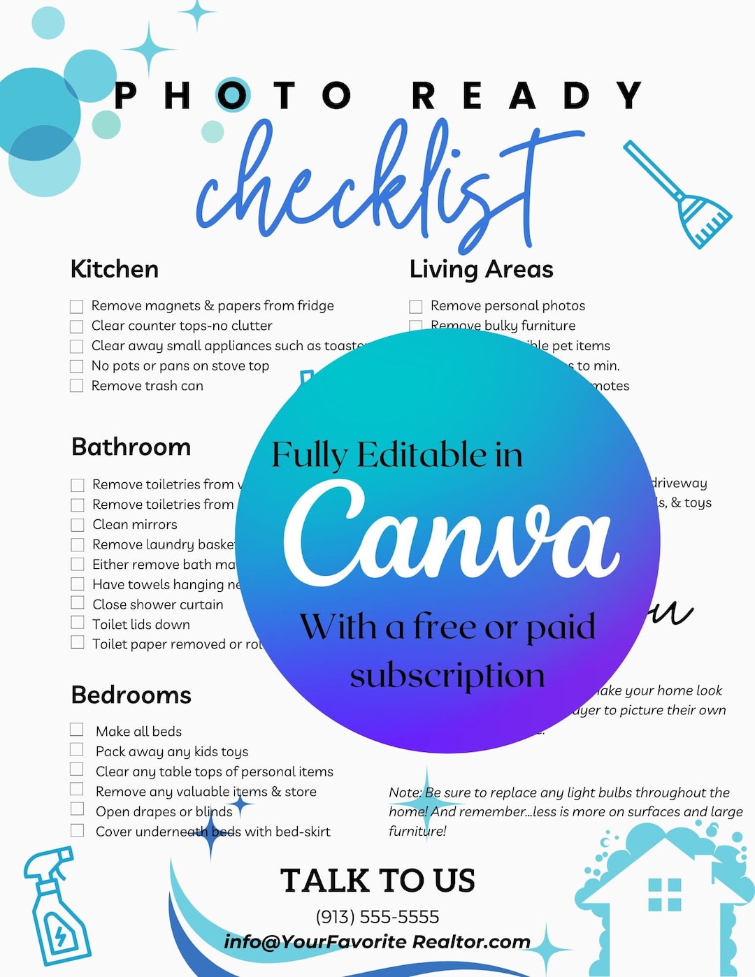 Getting Your Home Ready for Pictures Checklist |selling a Home ...