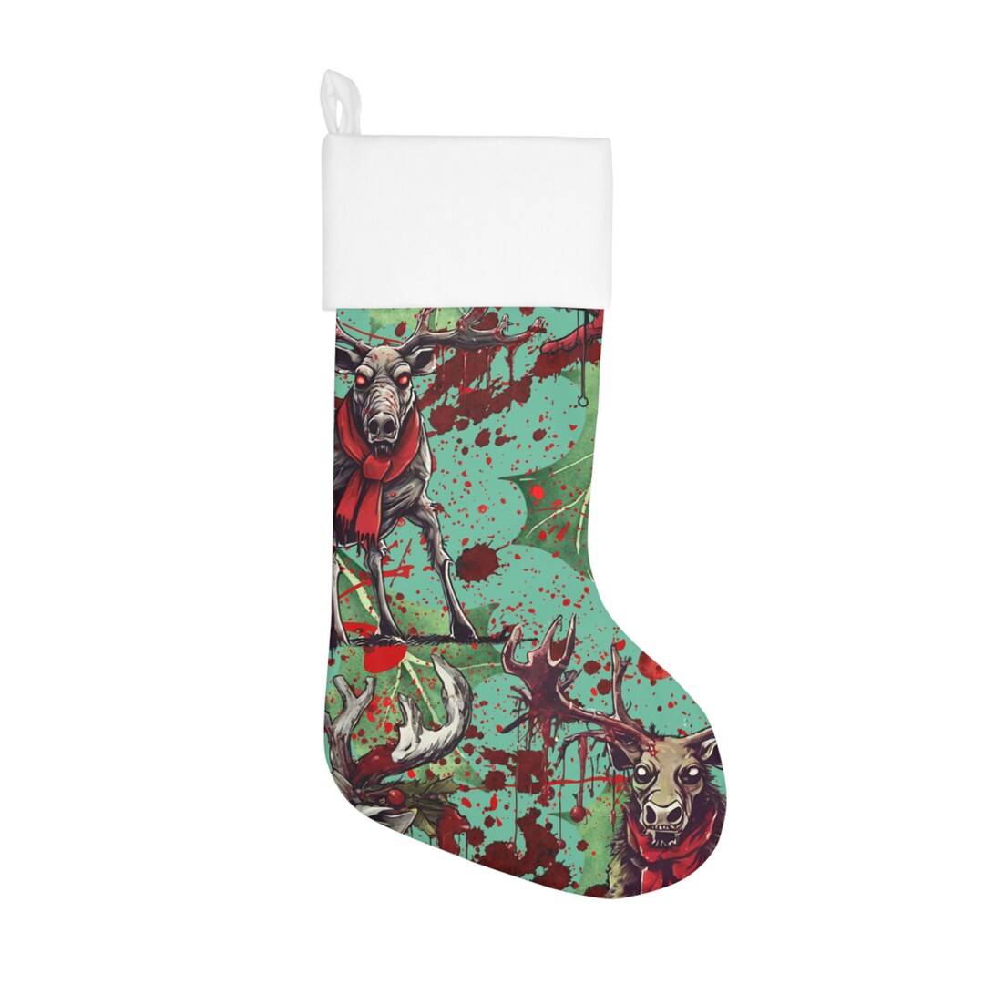 Zombie Reindeer Holiday Stocking - Etsy