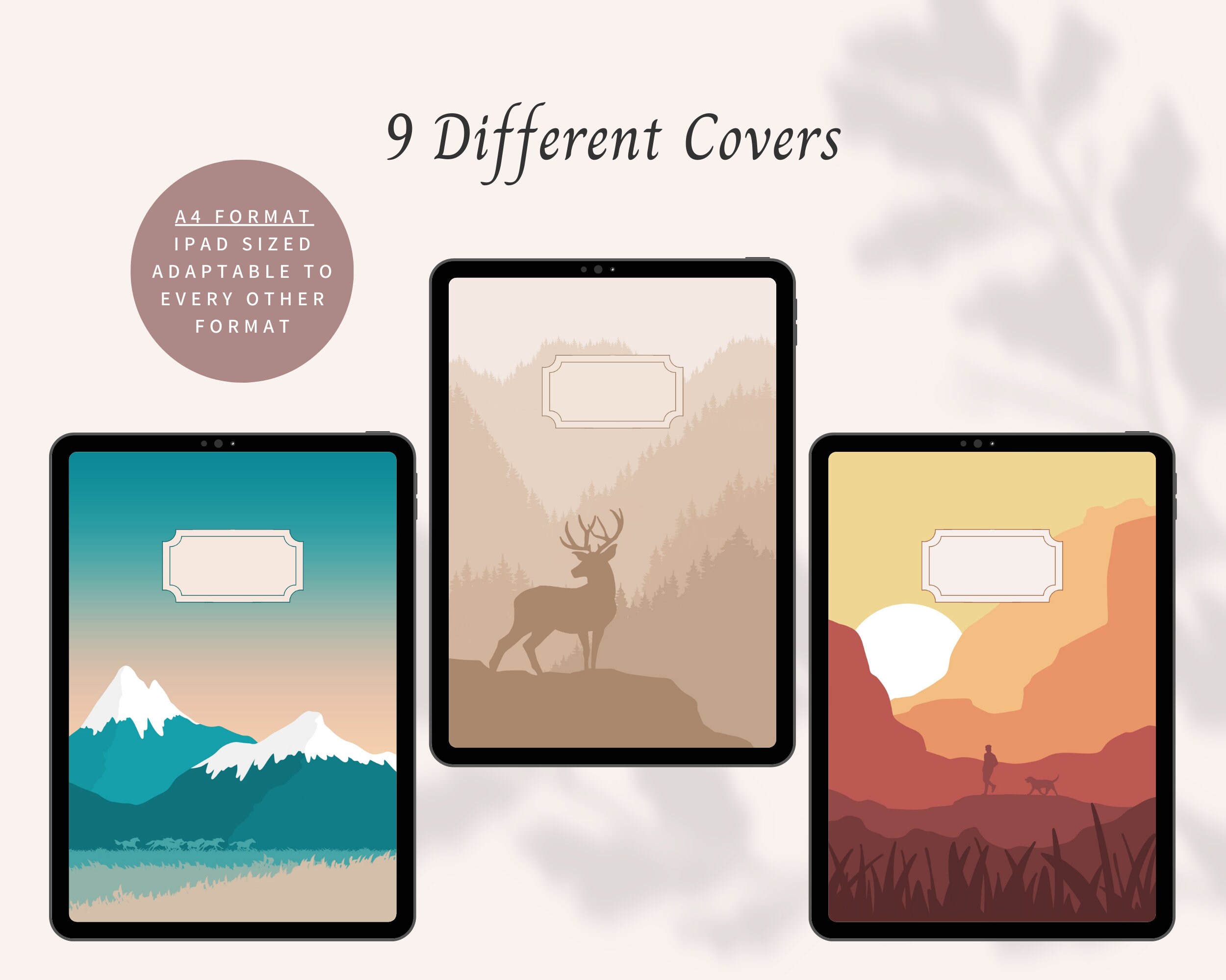 Digital Labeled Notebook Covers Illustrations Goodnotes and Notability ...