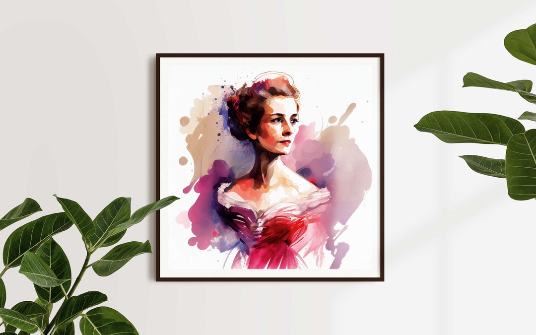 Actress Watercolor Paint Original Artwork Instant - Etsy