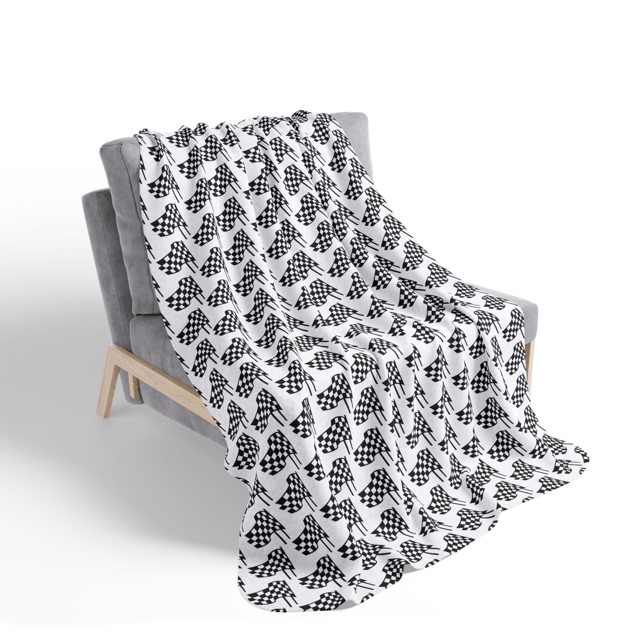 Race Blanket Gift Racing Checkered Flag Theme Cozy Throw for ...