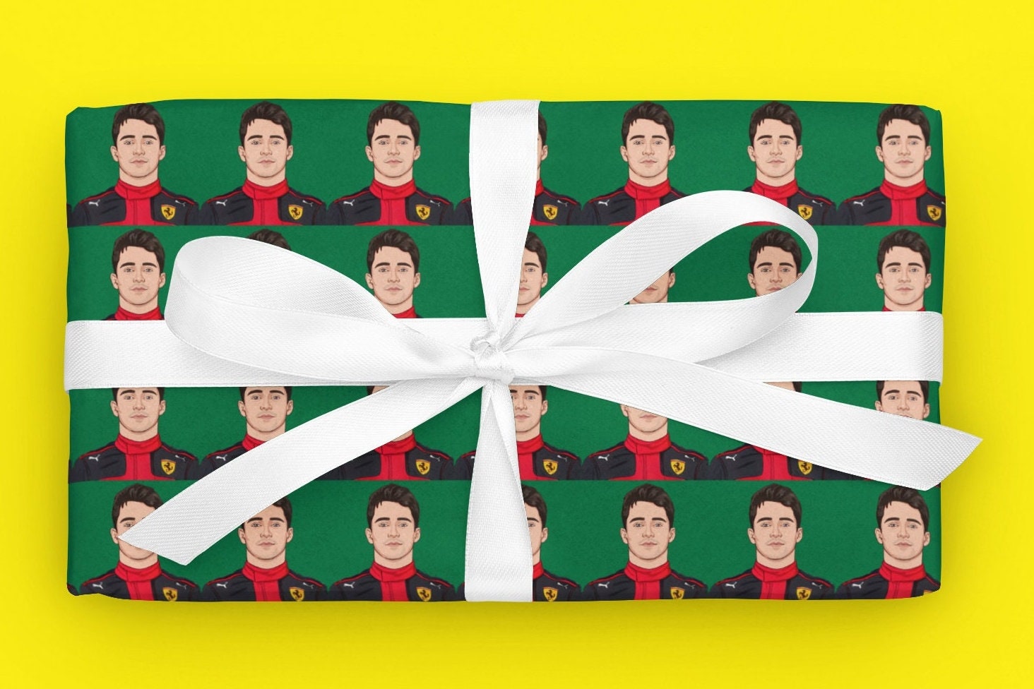 Charles Leclerc Christmas Wrapping Paper Ferrari F1 Team Gift Wrapping ...