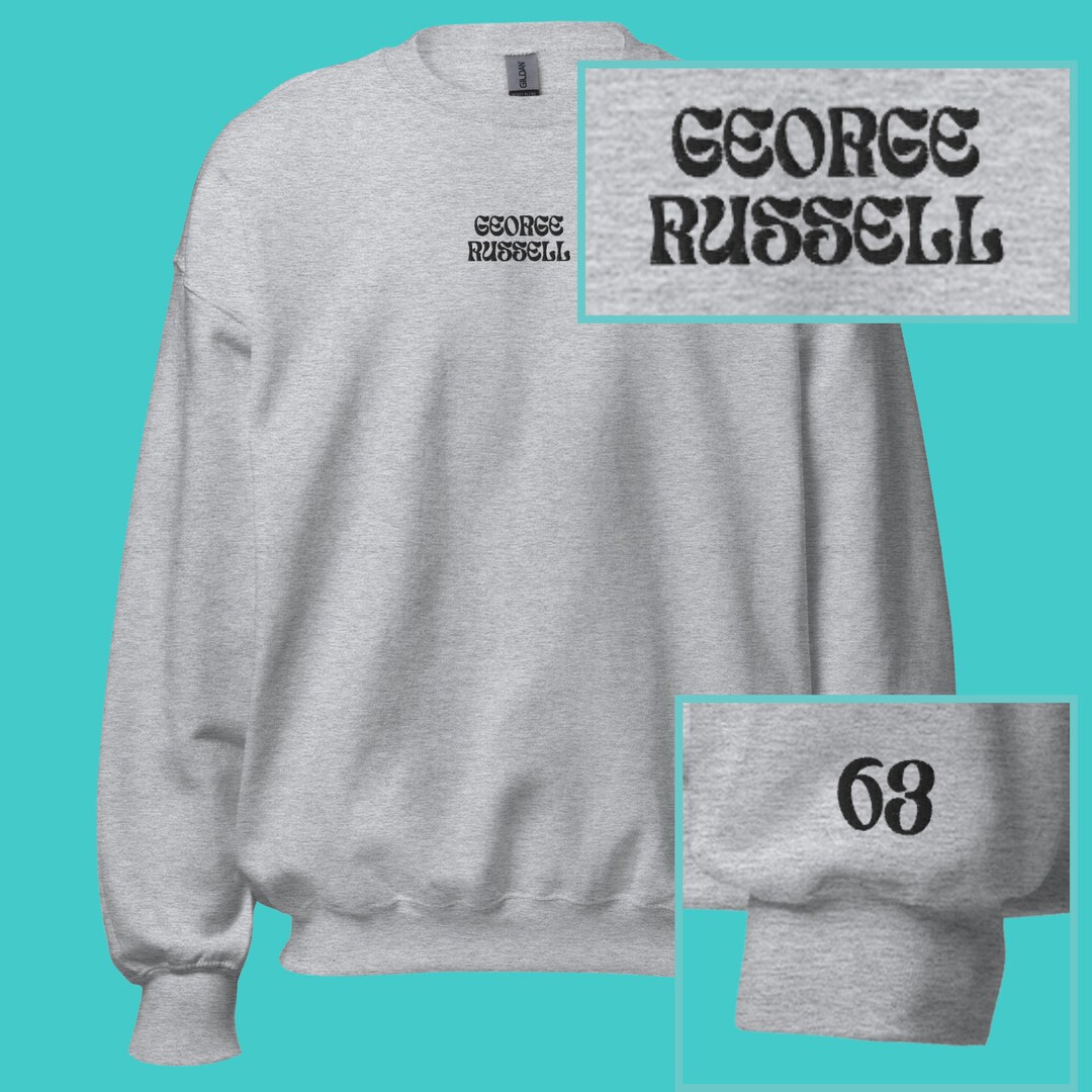 George Russell Sweatshirt F1 Fan Gift Idea F1 Shirt Embroidered ...